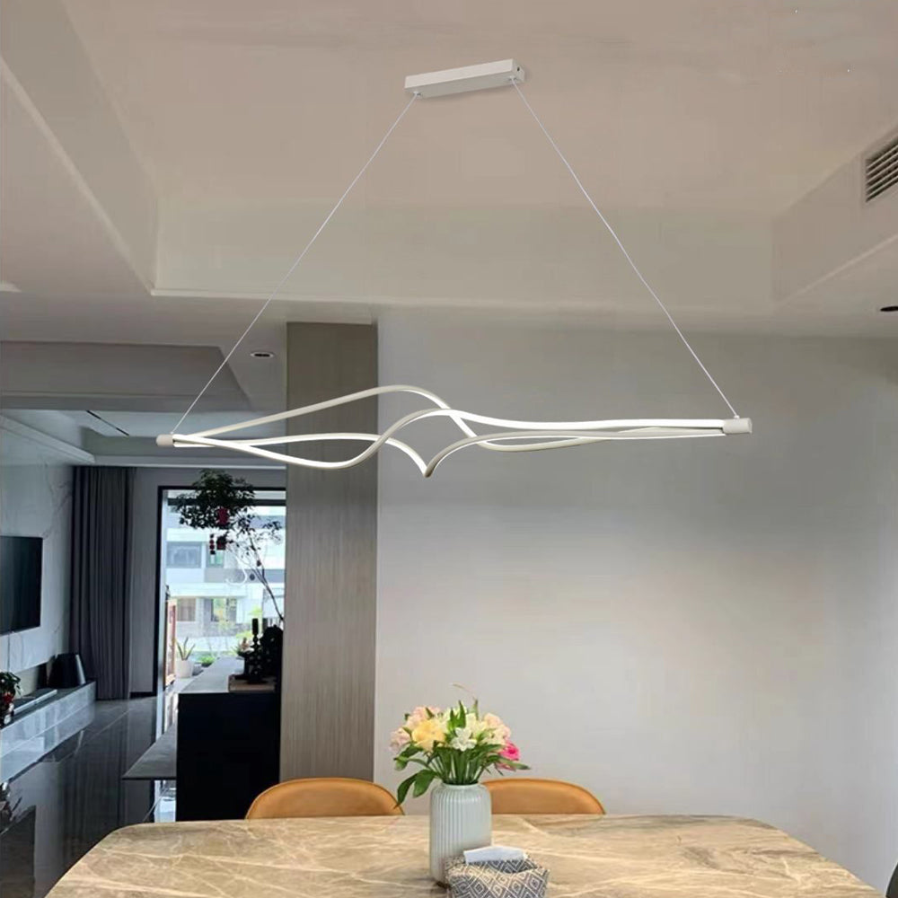 Lustra LED Creative Lightning, suspendata,cu telecomanda, 78W, alb, cu ...
