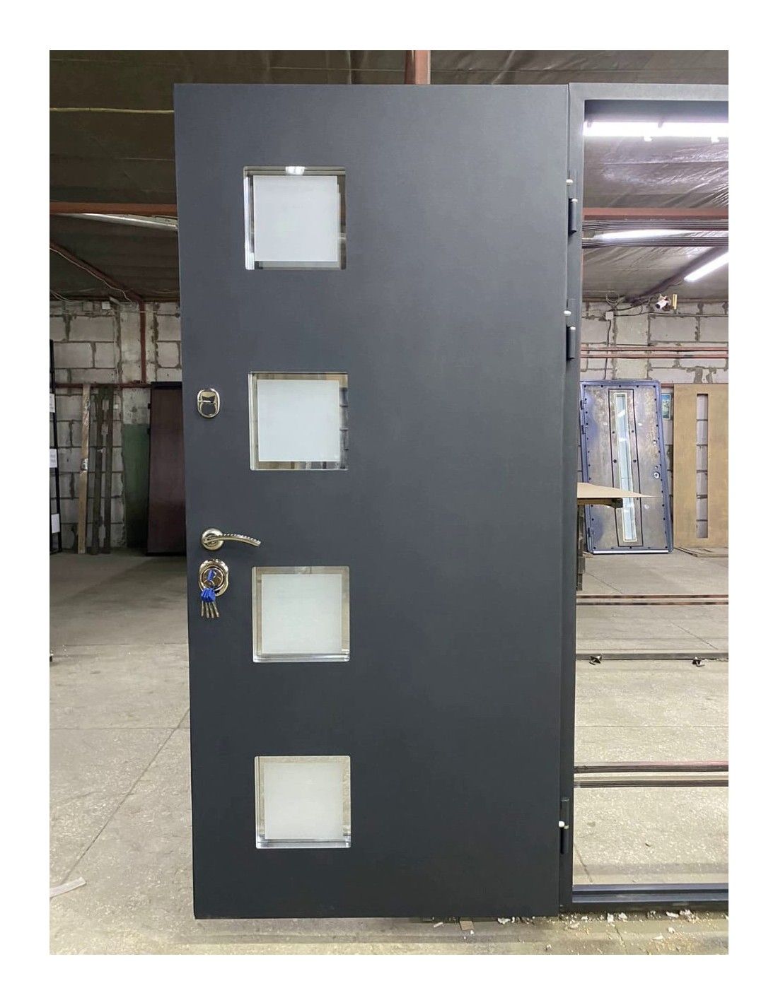 USĂ METALICĂ PRAGA (antracit) – CasaDeco